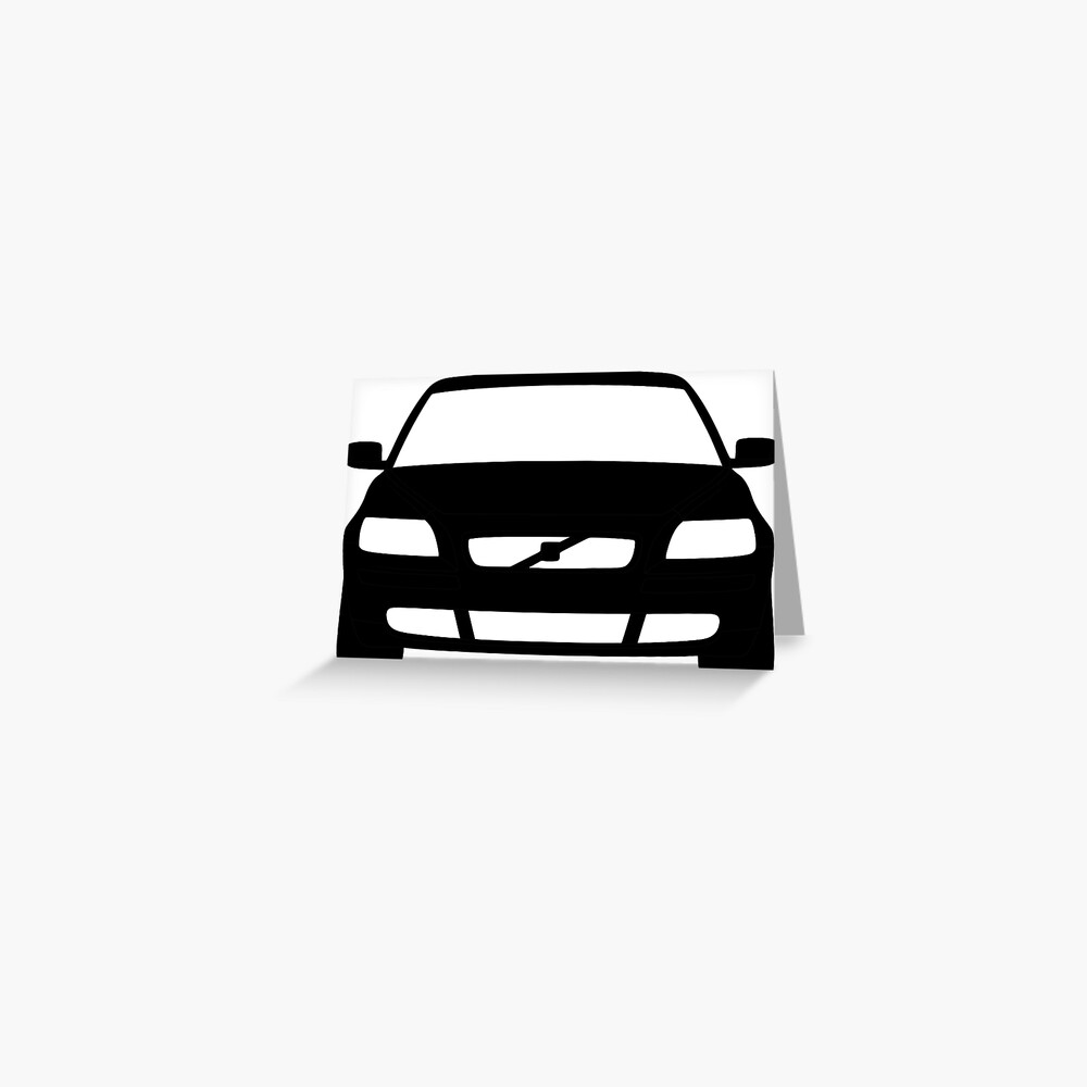 "Volvo S40 V50 2004-2007 black silhouette" Greeting Card for Sale by ...