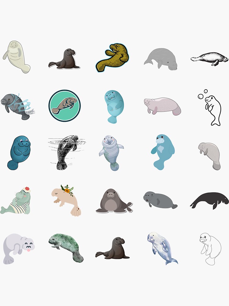 "Manatee Pack" Sticker for Sale by iamnaresh | Redbubble