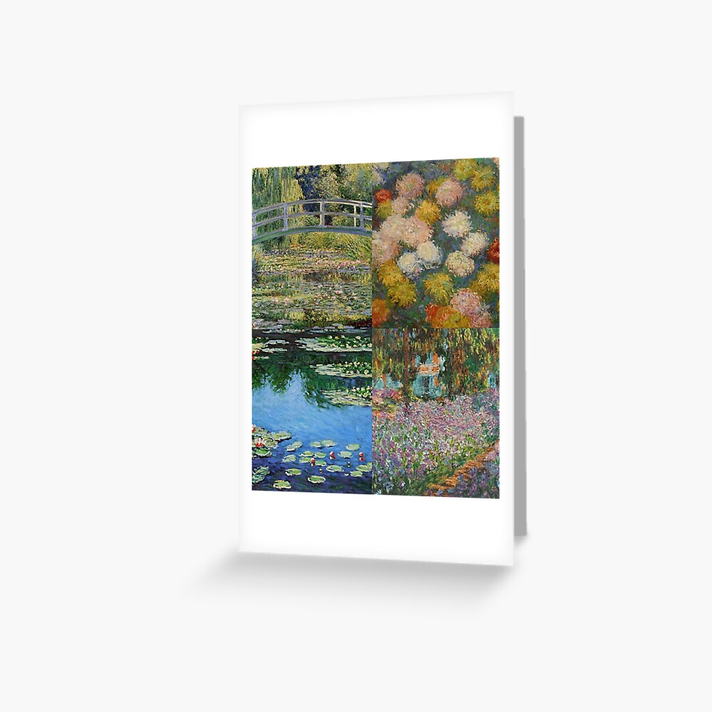 "Famous Paintings collage By Claude Monet" Greeting Card for Sale by ...