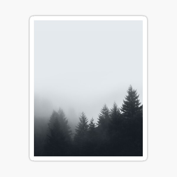 "FOREST FOG" Sticker by NORDIKART | Redbubble