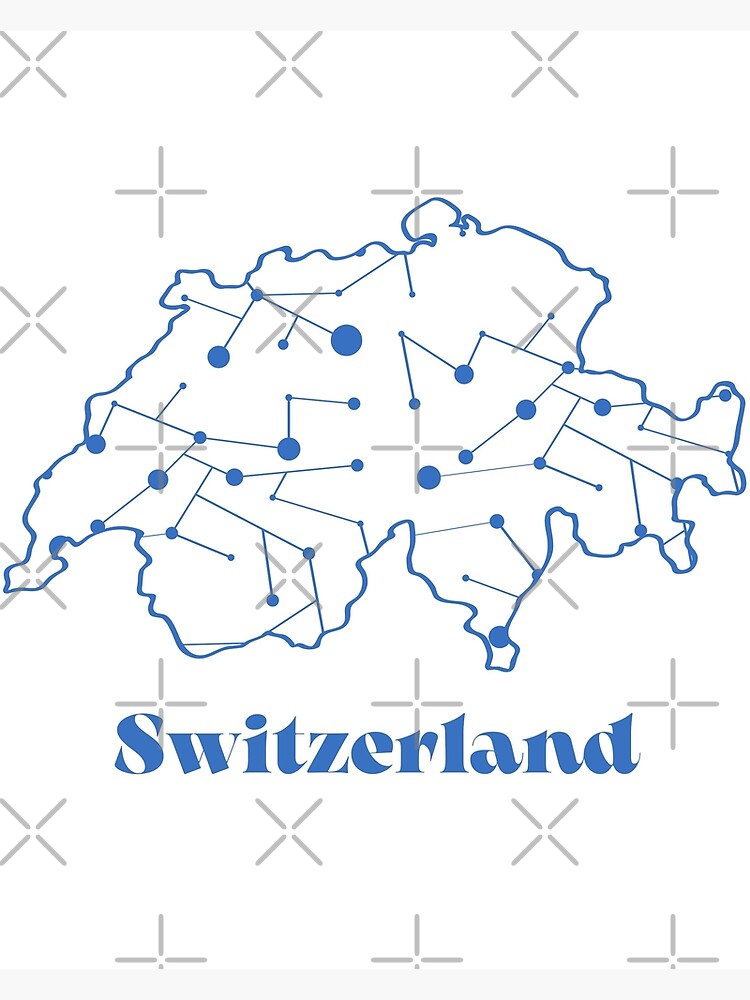 "Switzerland map " Poster for Sale by TAOR | Redbubble