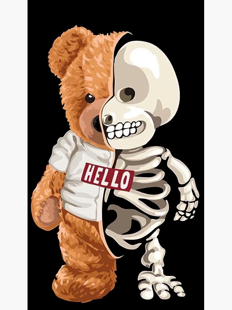 "skeleton teddy bear" Poster for Sale by HaythamArts | Redbubble