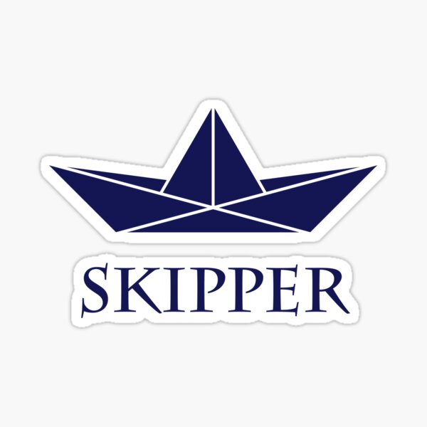 "Skipper (Sea Captain / Paper Boat / Paper Ship / Navy)" Sticker for ...