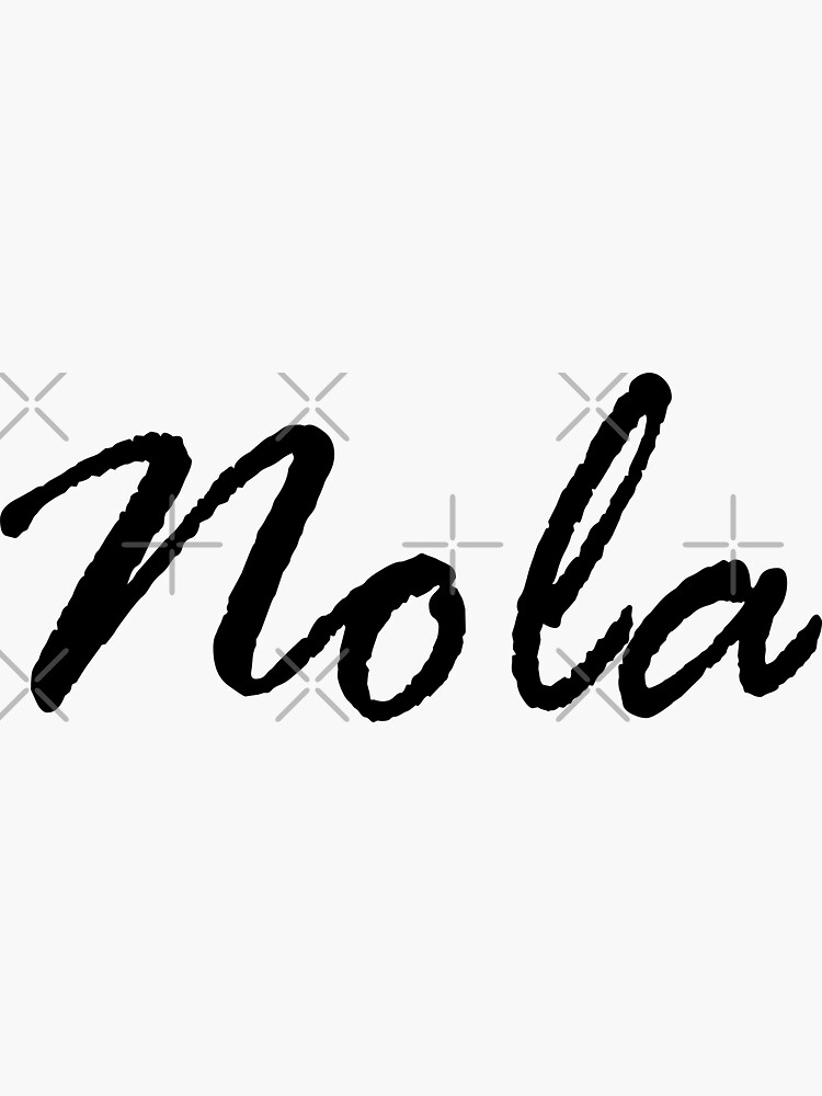 "Nola custom name" Sticker for Sale by gmstockstudio | Redbubble