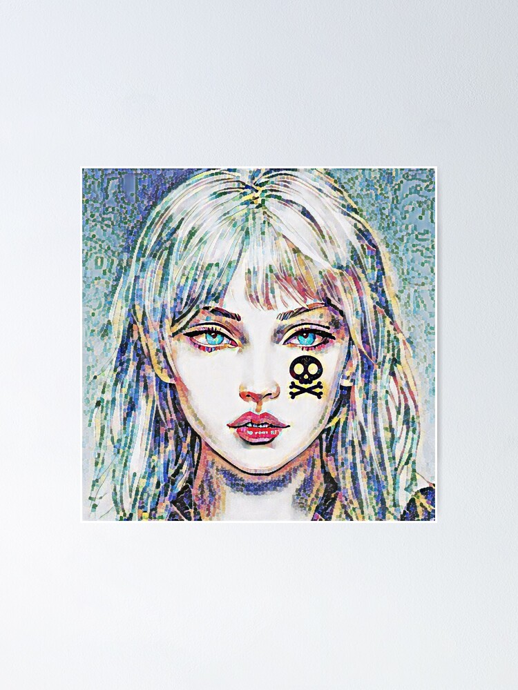 "emo goth cute aesthetic tumblr alternative anime" Poster for Sale by ...