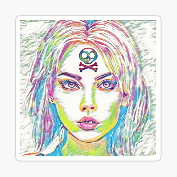 "emo goth cute trendy aesthetic girl" Sticker for Sale by mort1sart ...