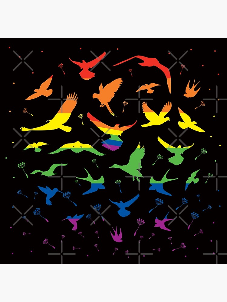 "Pride Love Free Birds. Pride Flag Colors. Equality, Peace, Love and ...