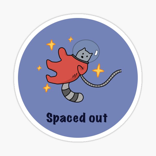 "Spaced out (blue)" Sticker for Sale by Random--Designs | Redbubble