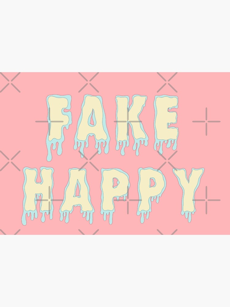 "Pastel Fake Happy" Poster for Sale by PhoebeFoster | Redbubble