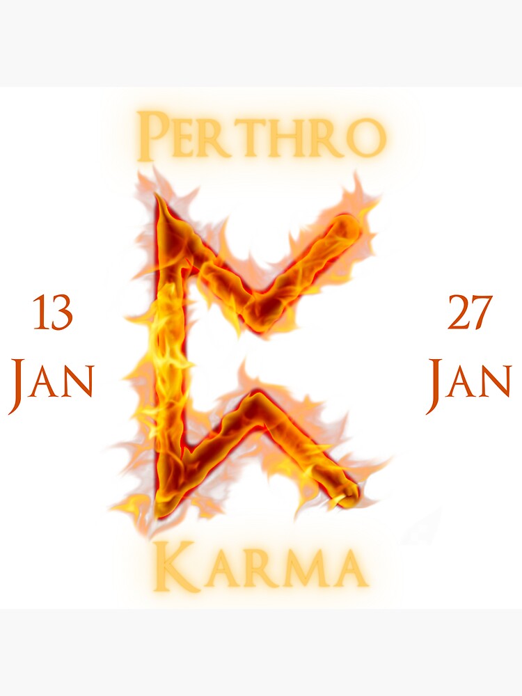 "Perthro Birthday Rune 13 Jan - 27 Jan" Sticker for Sale by AgeOfHeroes ...