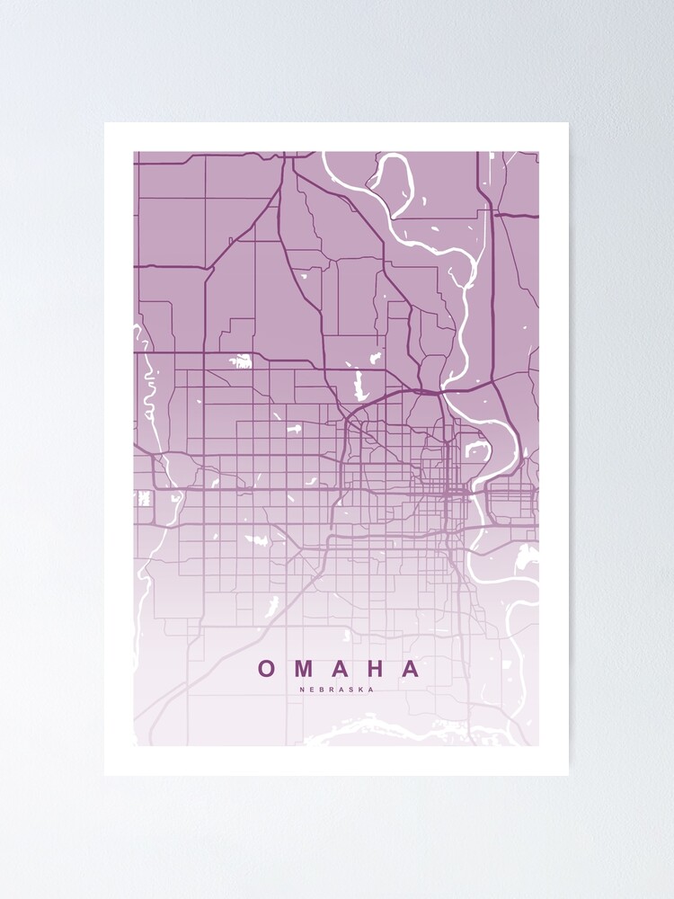 "Omaha Map Art" Poster for Sale by artymaps | Redbubble