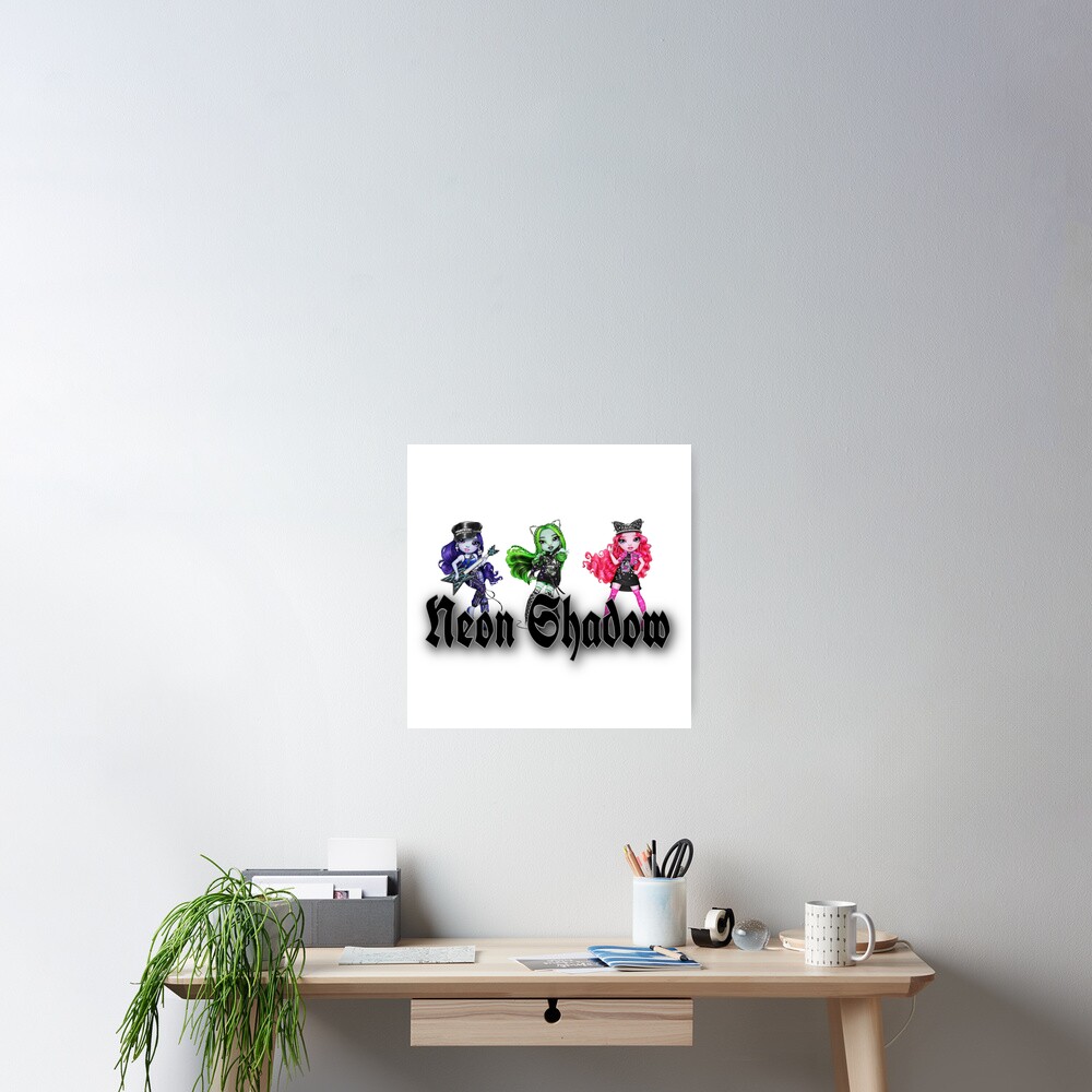 "Rainbow High Neon Shadow band characters with black logo" Poster for ...