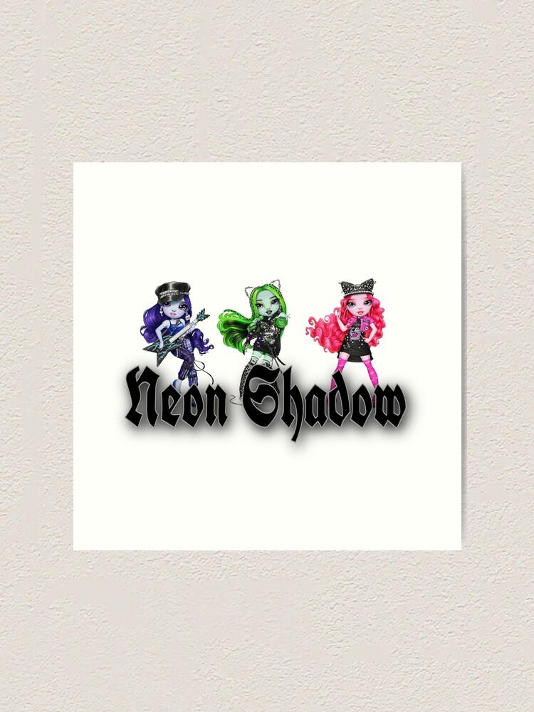 "Rainbow High Neon Shadow band characters with black logo" Art Print ...