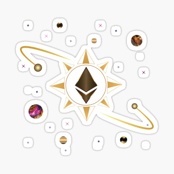 "Shiny Gold Ethereum ( ETH )" Sticker for Sale by Maxmoud93 | Redbubble