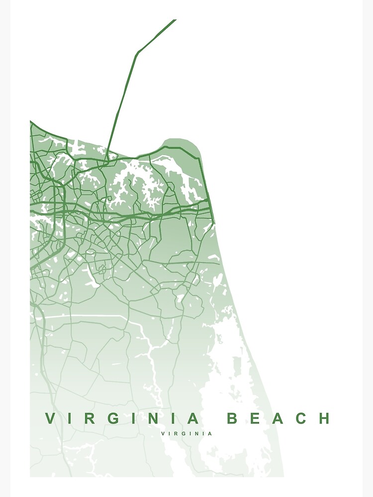 "Virginia Beach Map Art" Poster for Sale by artymaps | Redbubble
