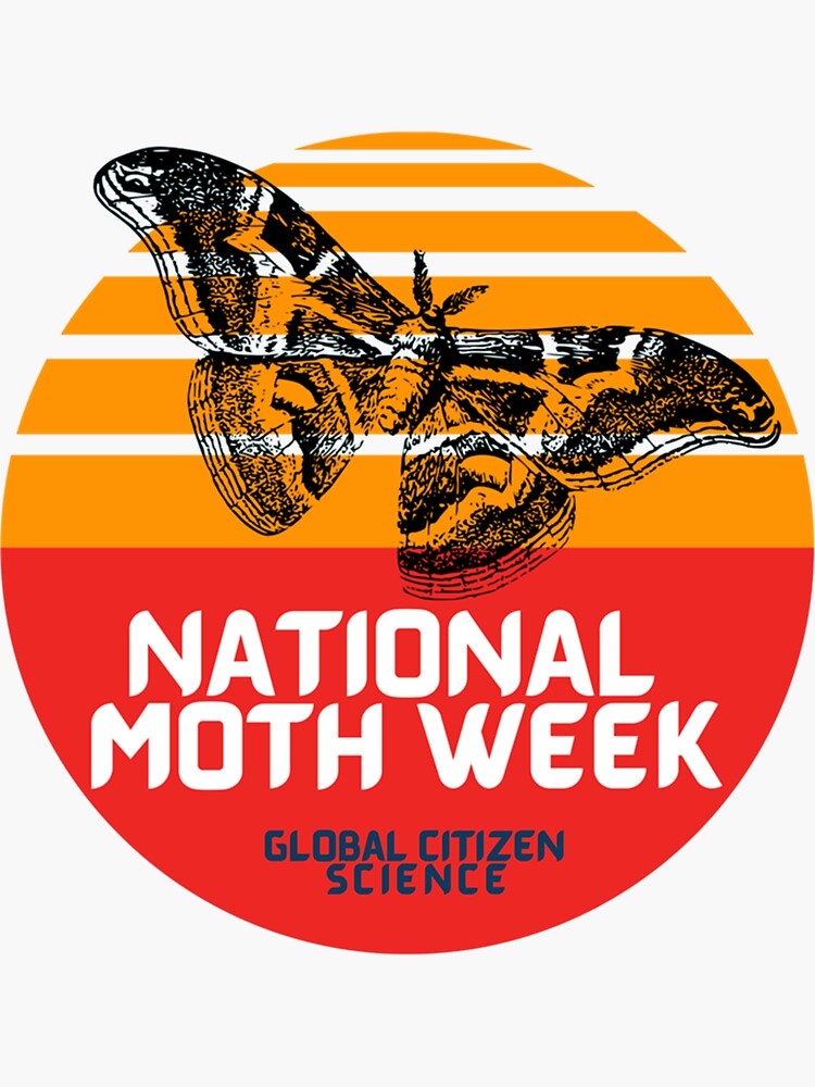 "Colorful National Moth Week - Sunset Background " Sticker for Sale by ...