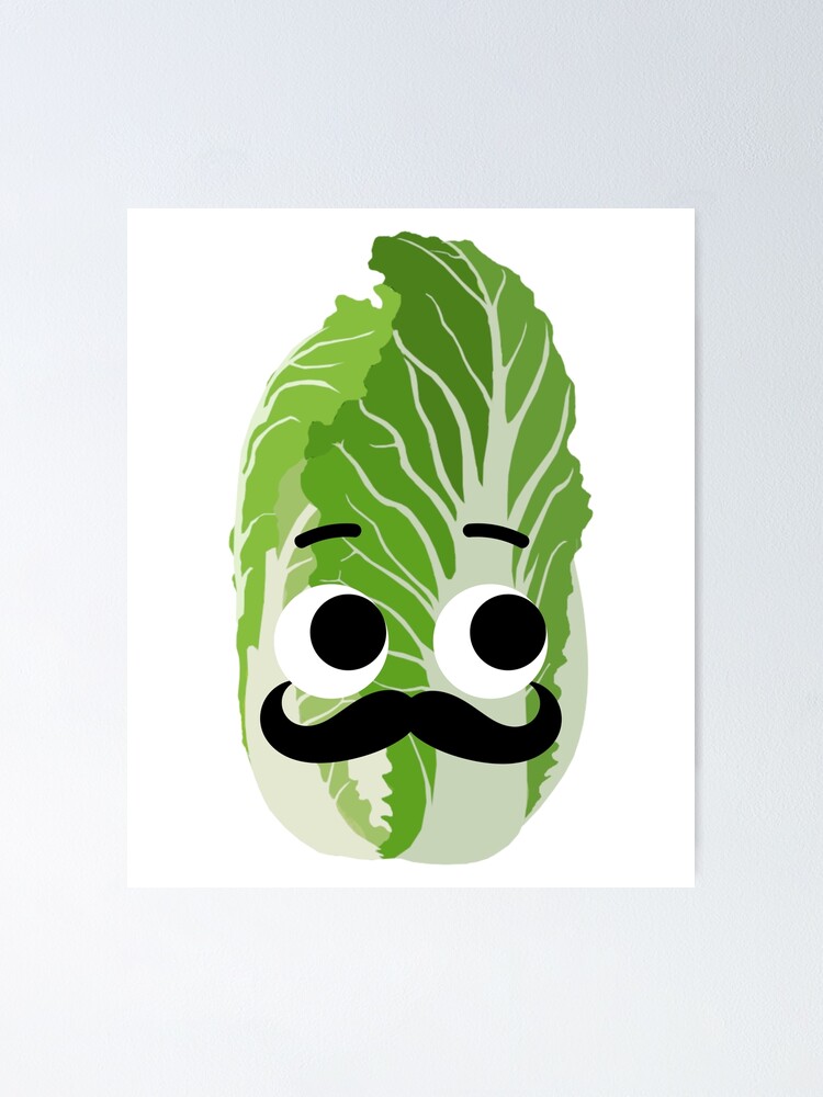 "Chinese cabbage vegetables with a mustache, gentlChinesecabbage ...