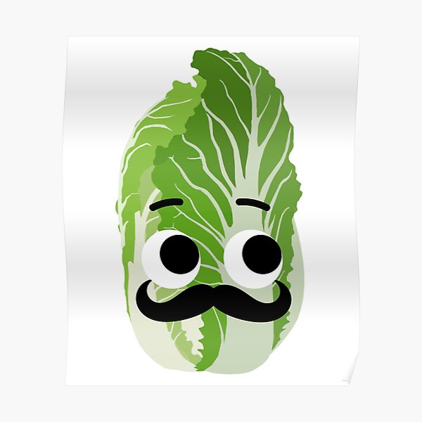 "Chinese cabbage vegetables with a mustache, gentlChinesecabbage ...
