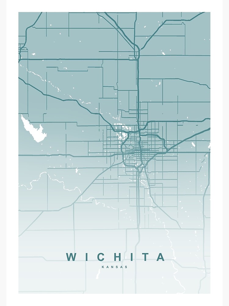 "Wichita Map Art" Poster for Sale by artymaps | Redbubble