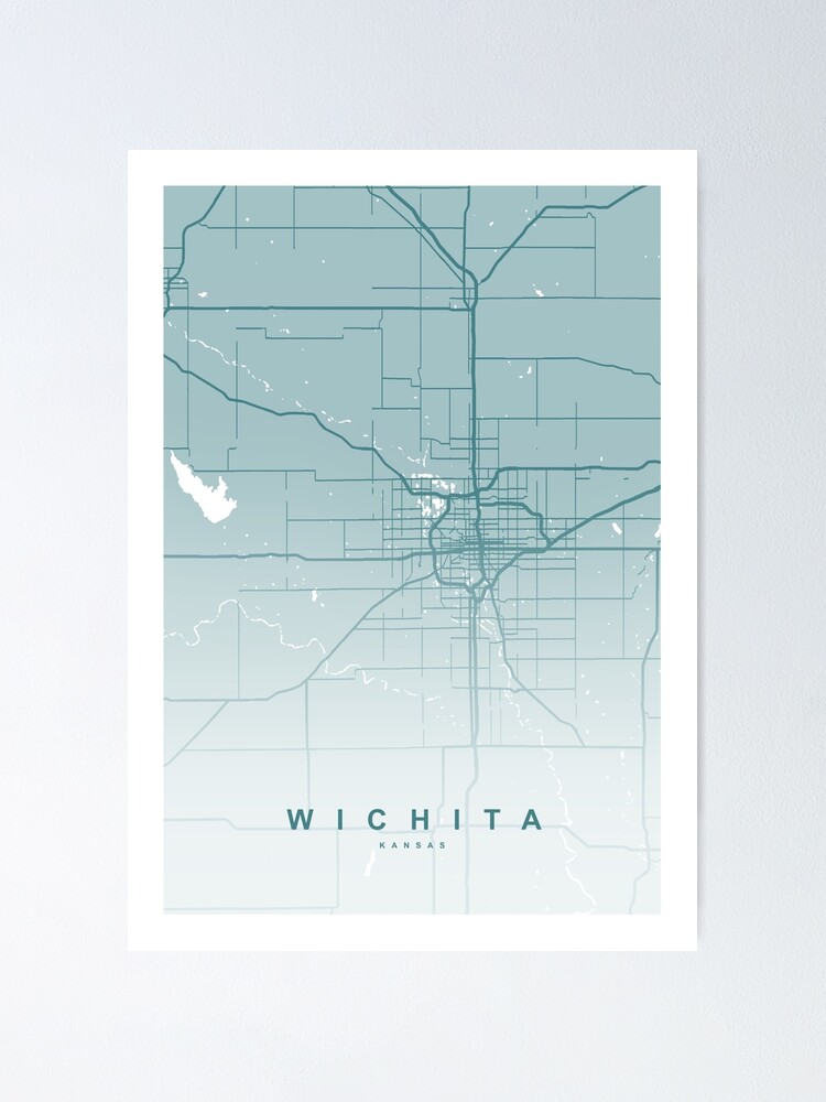 "Wichita Map Art" Poster for Sale by artymaps | Redbubble