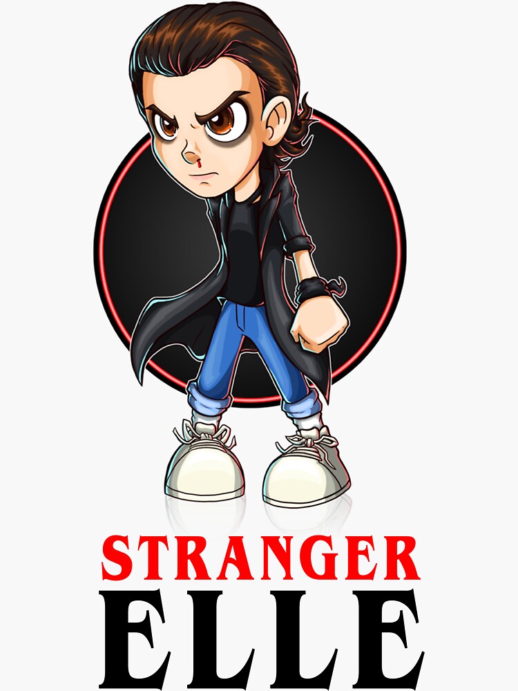 Pegatina «Camiseta Eleven "ELLE" Stranger Things» de Red50 | Redbubble