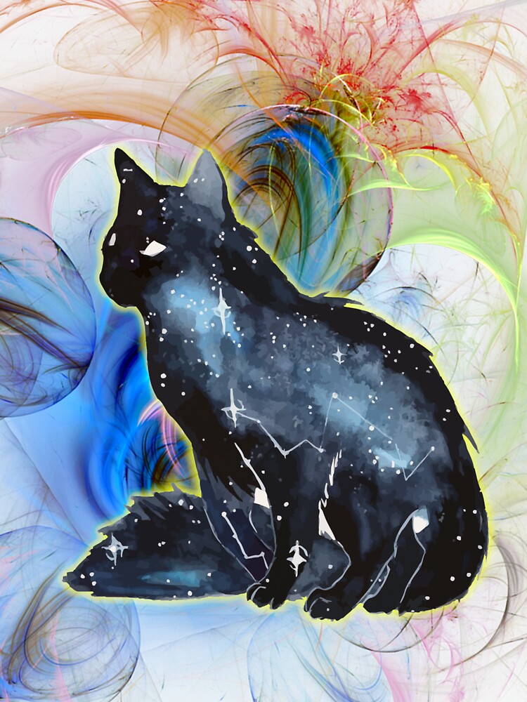 "Astral cat" Sticker for Sale by Teodosija | Redbubble