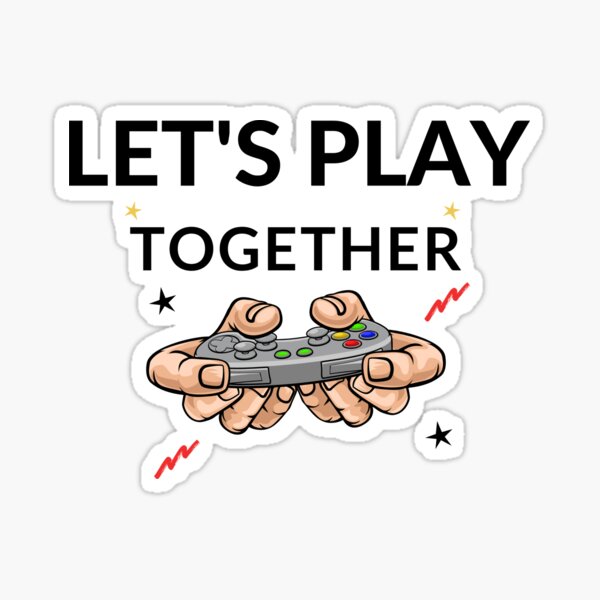 "Play together" Sticker for Sale by Bunea-design | Redbubble