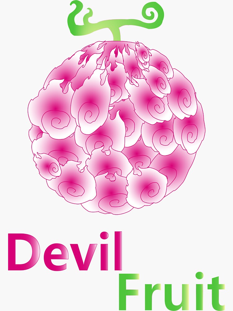 "One piece devil fruit" Sticker for Sale by Yassine-Art | Redbubble