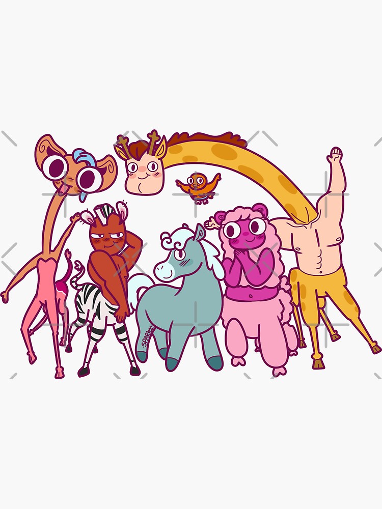 "Centaurworld group pose Rainbow Road(trip)!" Sticker for Sale by ...