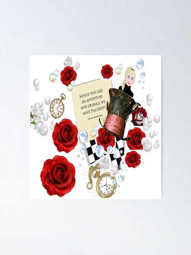 "Adventure down the rabbit hole" Poster for Sale by zedvonzee | Redbubble