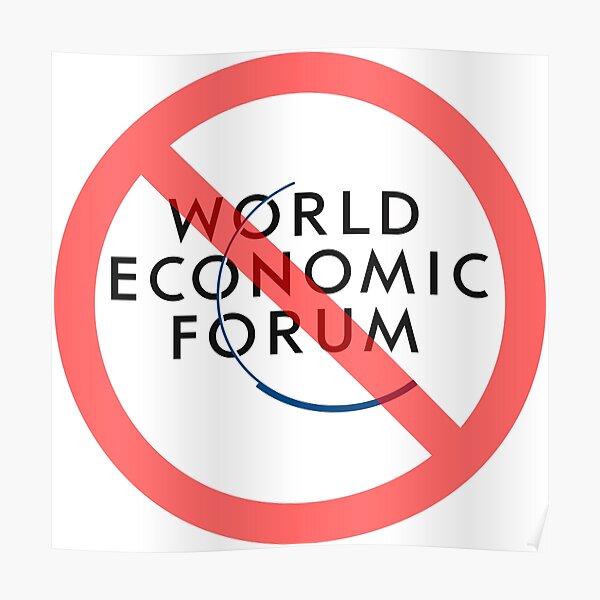 "WEF World Economic Forum" Poster for Sale by TheFoolsGallery | Redbubble