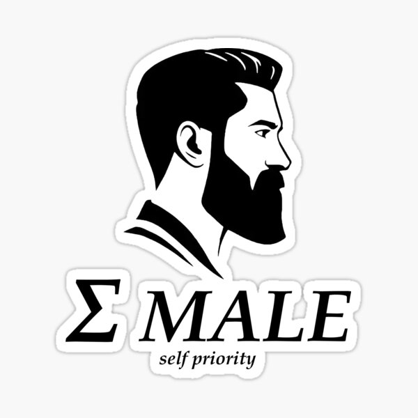 "Sigma Male - White" Sticker for Sale by Stepex00 | Redbubble
