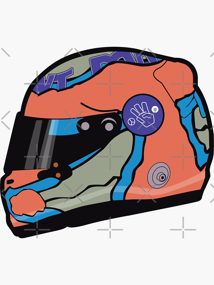 "Daniel Ricciardo Helmet" Sticker for Sale by KwokArts | Redbubble