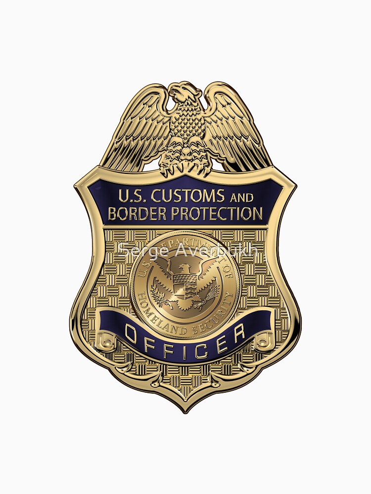 "U.S. Customs and Border Protection - CBP Officer Badge over White ...