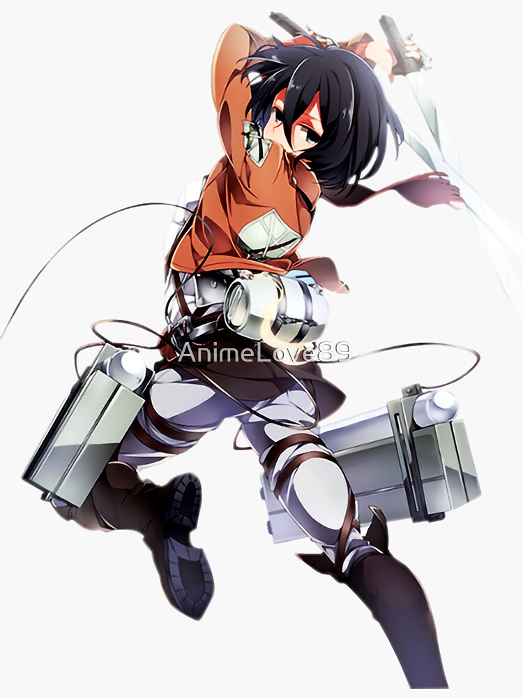 "Mikasa Attack On Titan" Sticker for Sale by AnimeLove89 | Redbubble
