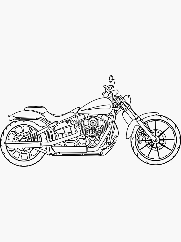 "Harley-Davidson Breakout" Sticker for Sale by Aurealis | Redbubble