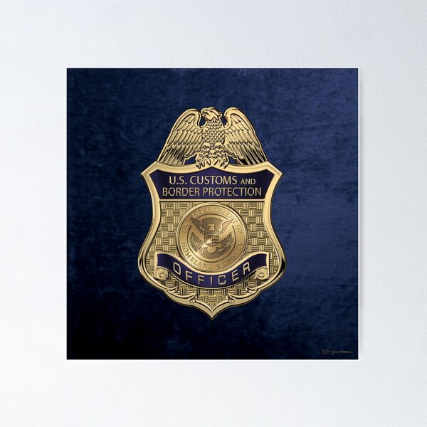 "U.S. Customs and Border Protection - CBP Officer Badge over Blue ...