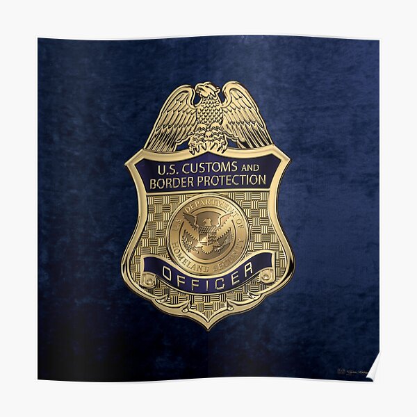 "U.S. Customs and Border Protection - CBP Officer Badge over Blue ...