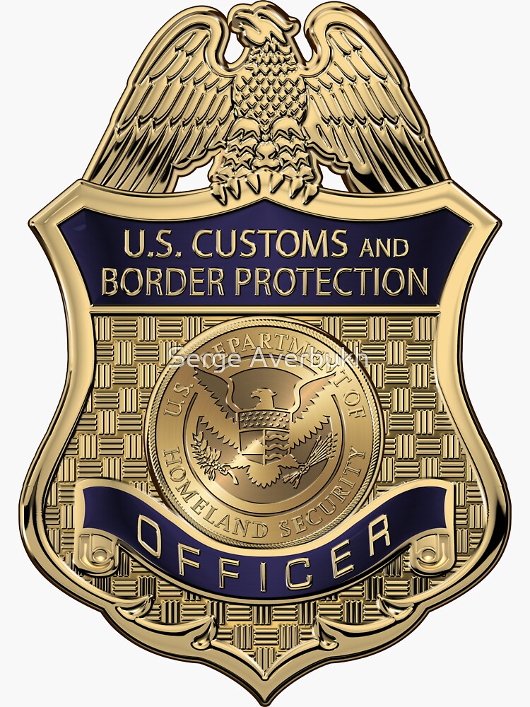 "U.S. Customs and Border Protection - CBP Officer Badge over Blue ...