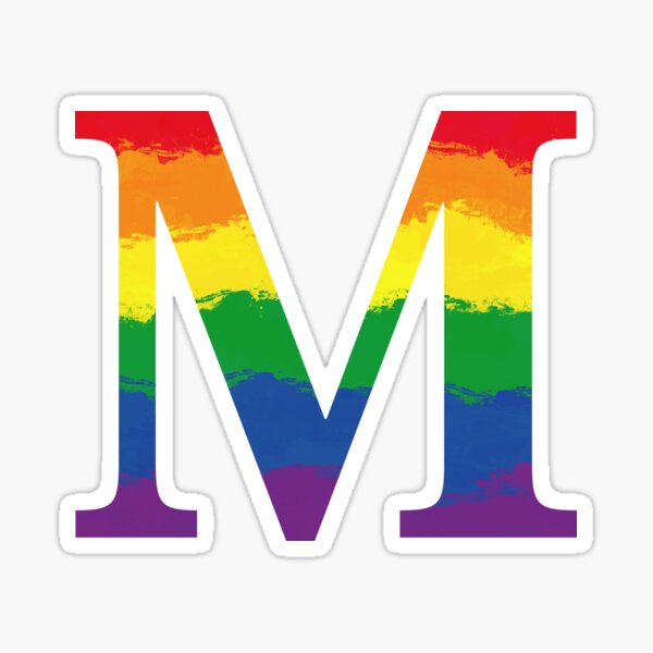 "The Letter M- Rainbow Watercolor Design" Sticker for Sale by ...