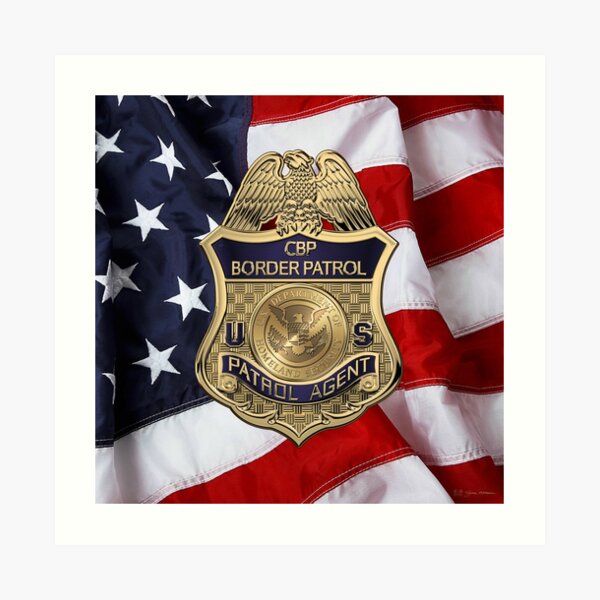 "United States Border Patrol - USBP Patrol Agent Badge over American ...