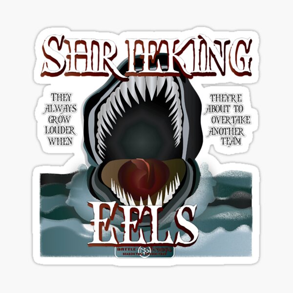 "Shrieking Eels " Sticker for Sale by DianeGran98068 | Redbubble