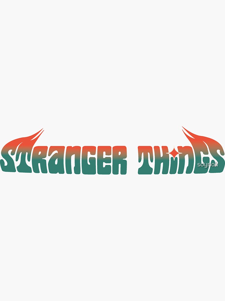 "Stranger Things vintage logo" Sticker by soynok | Redbubble