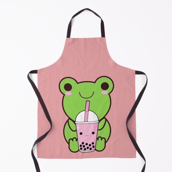 "Cute Cartoon Kawaii Frog drinking Boba Tea | adorable Boba animals ...