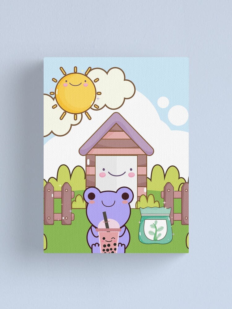 "Boba Frog cottage | Cute Boba Frog cottagecore | Kawaii Boba Frog ...