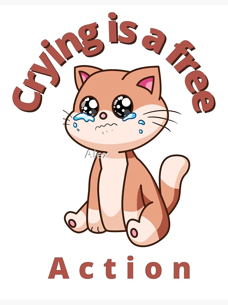 "Crying is a free action" Poster for Sale by Resakany20 | Redbubble
