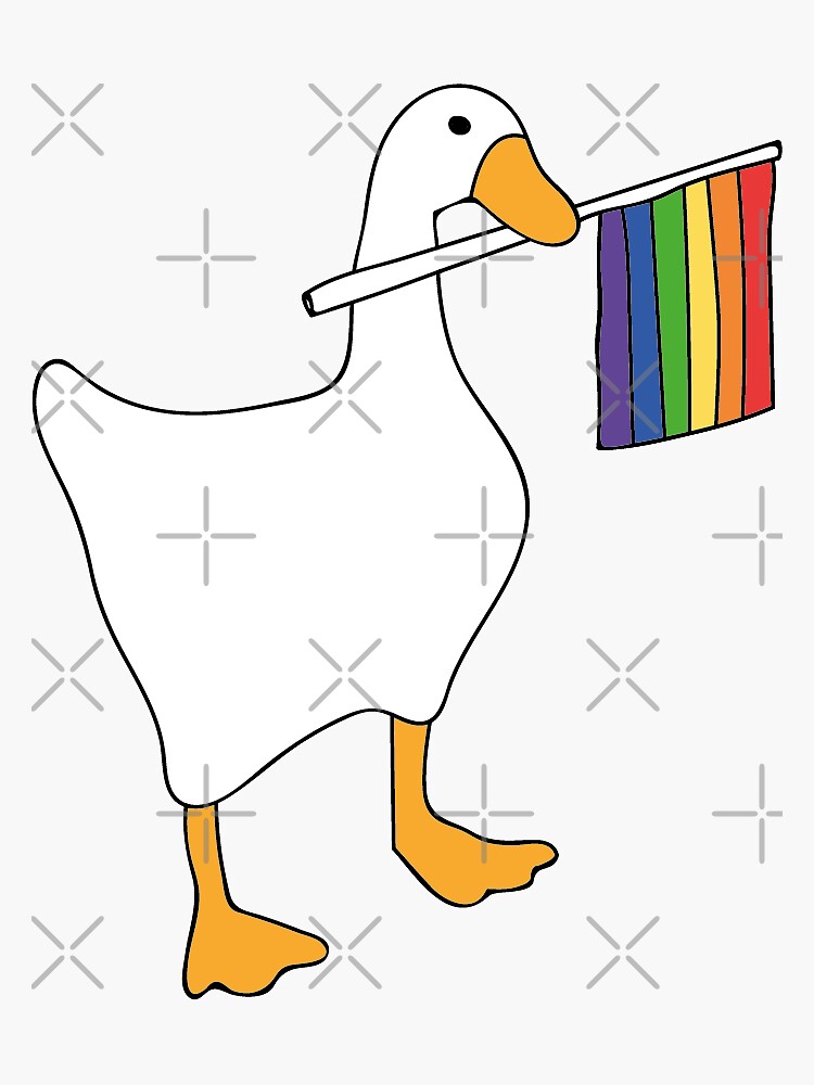 "Duck with Pride Flag" Sticker for Sale by ellclark | Redbubble
