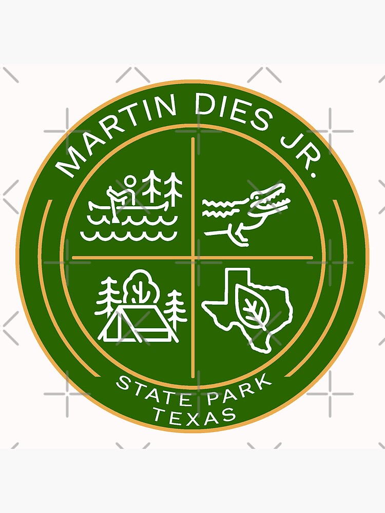 "Martin Dies Jr. State Park Heraldic Logo" Art Print for Sale by ...