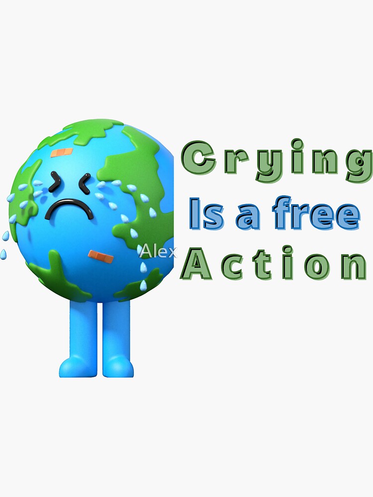 "Crying is a free action" Sticker for Sale by Resakany20 | Redbubble