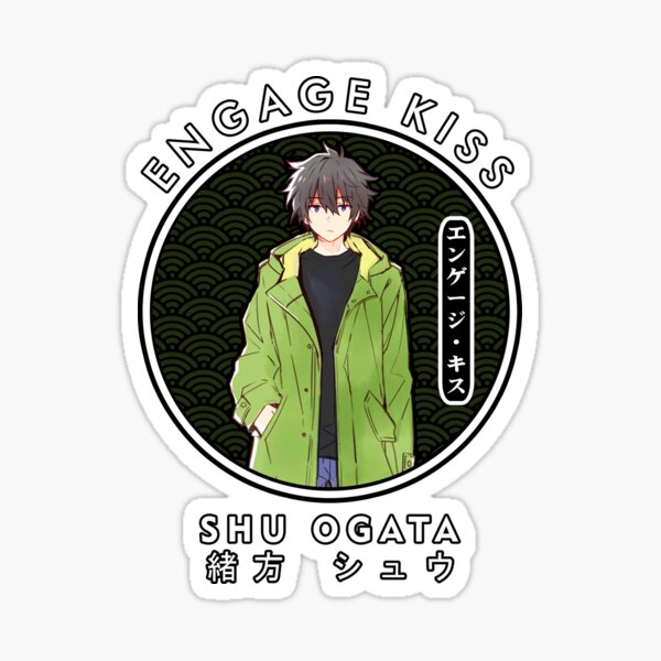 "ENGAGE KISS - SHU OGATA" Sticker for Sale by TRIANGLEDOWN | Redbubble